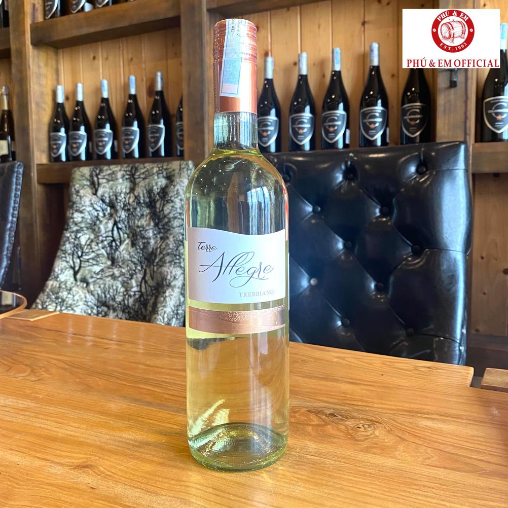 Rượu Vang Trắng Ý Terre Allegre Trebbiano – PHU EM FOOD & WINE