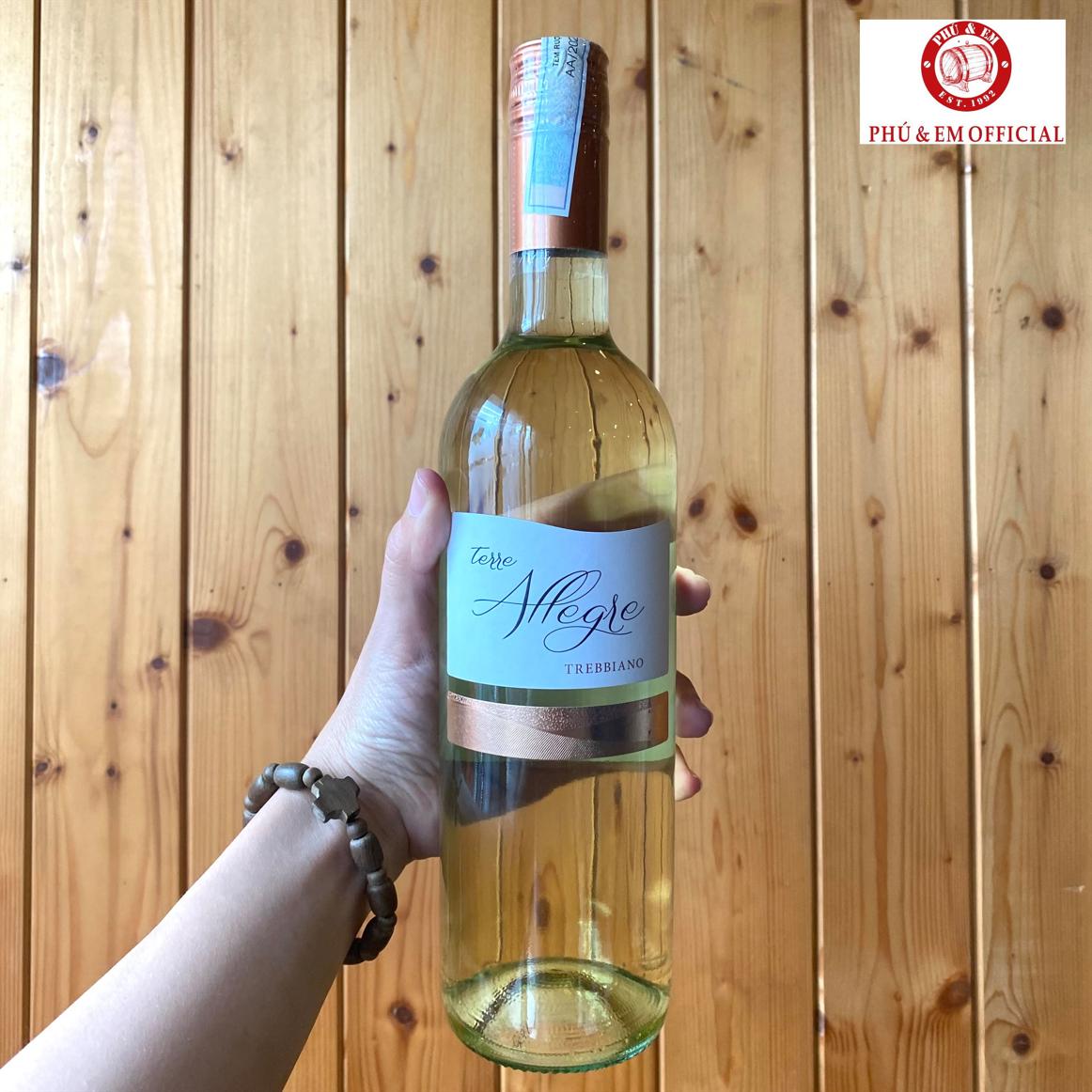 Rượu Vang Trắng Ý Terre Allegre Trebbiano – PHU EM FOOD & WINE