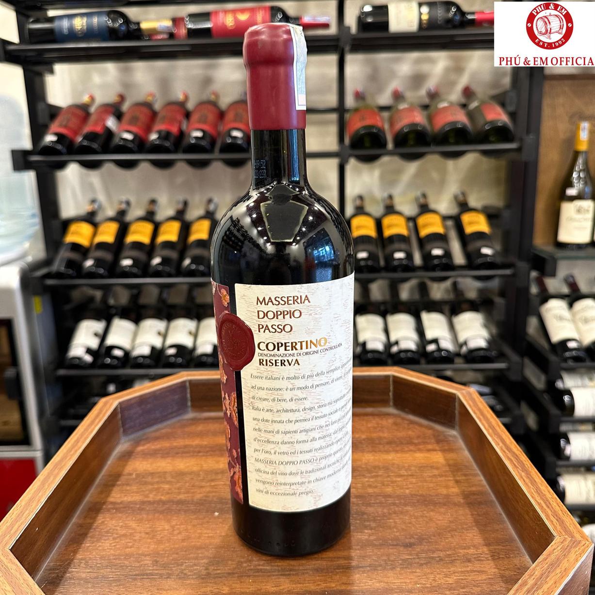 Rượu Vang Đỏ Ý Masseria Doppio Passo Copertino Riserva – PHU EM FOOD & WINE