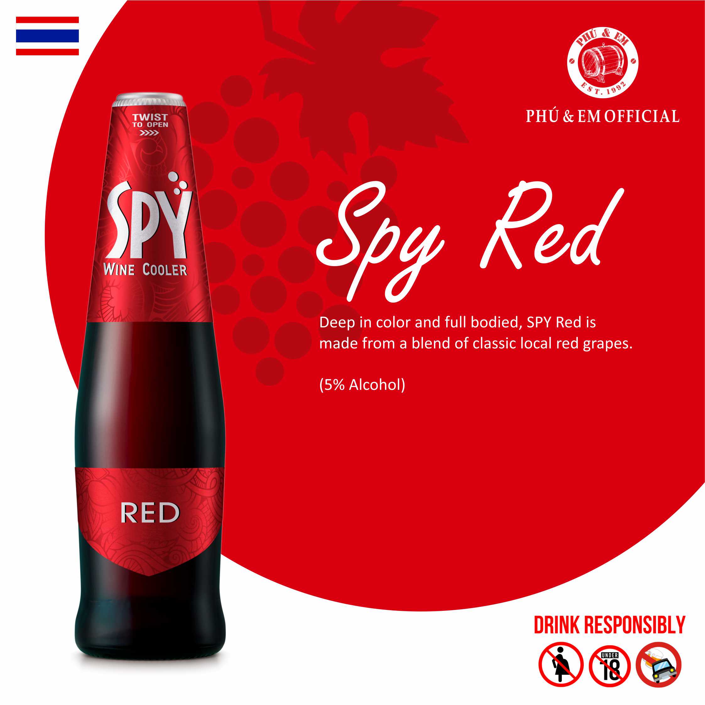 Rượu Trái Cây Thái Lan Spy Red – PHU EM FOOD & WINE